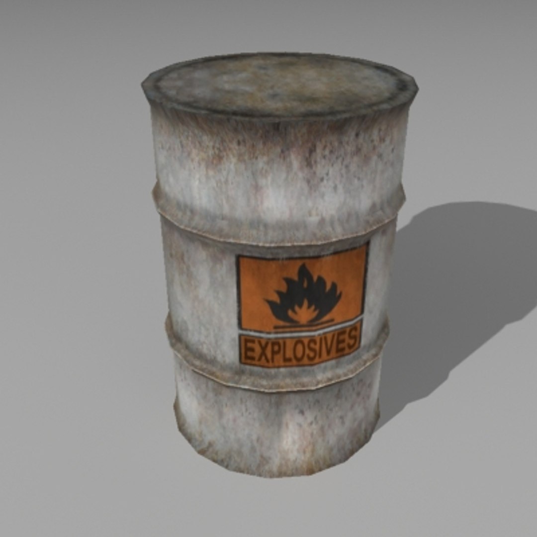 3d Barrel Containing Explosives