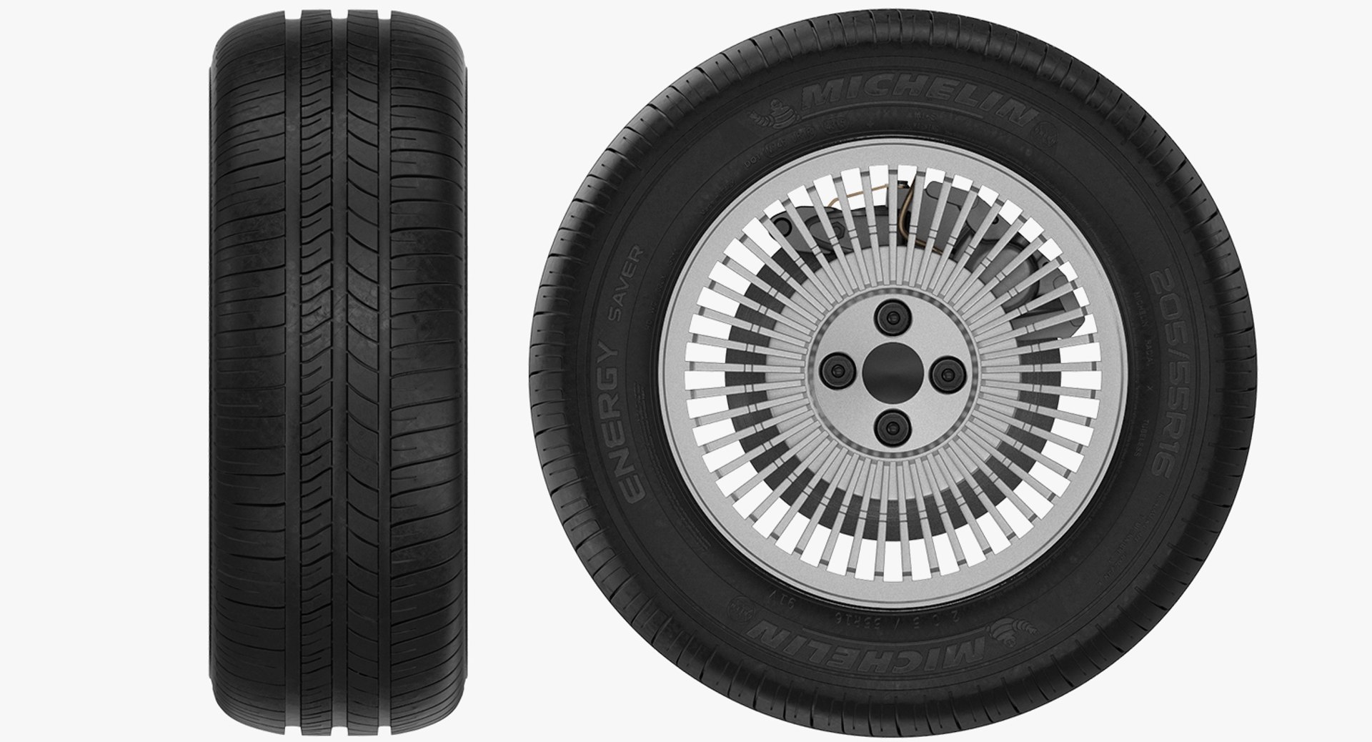 3d Michelin Tire Delorean Rim