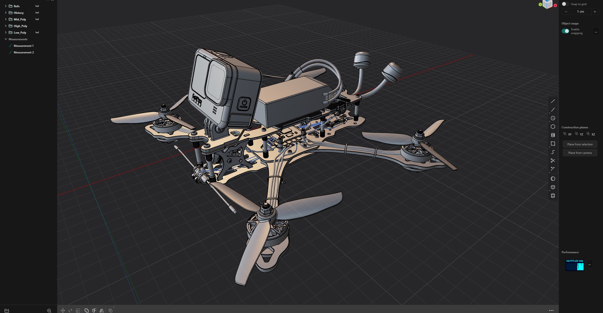 3D FPV Drone Low-poly 3D Model - TurboSquid 2450770