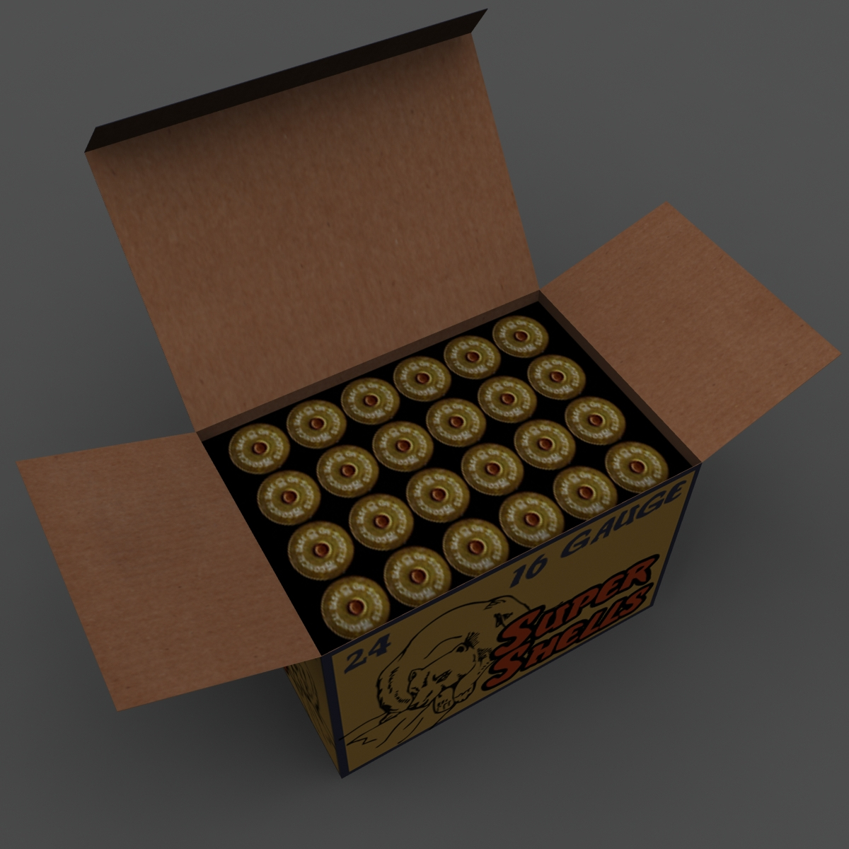 box shotgun shells 3d model