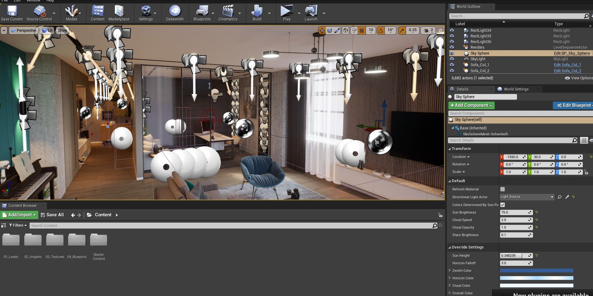 3D VR Ready Living Room Unreal Engine Model - TurboSquid 1838143