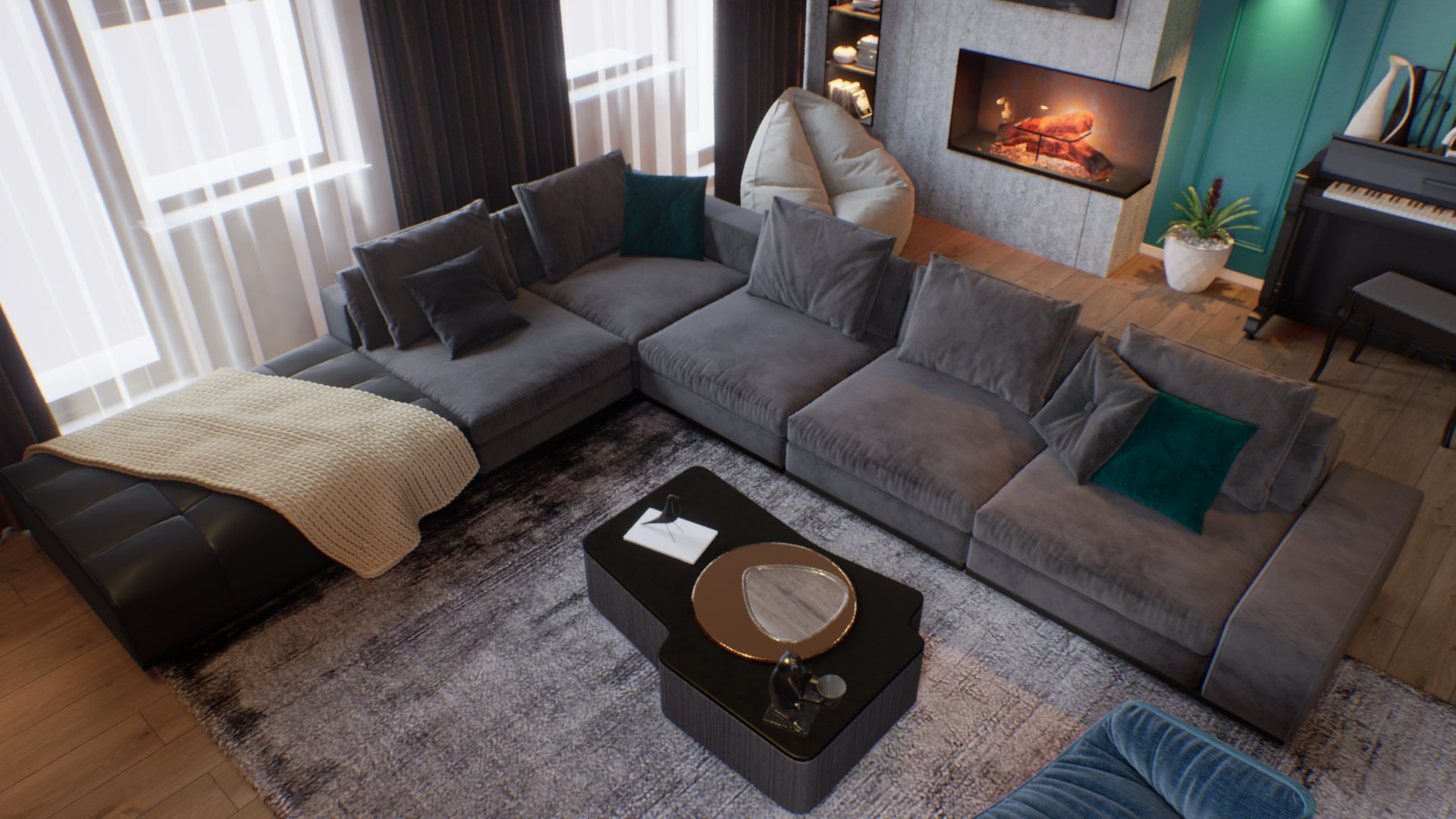3D VR Ready Living Room Unreal Engine Model - TurboSquid 1838143