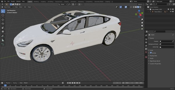 Tesla 3 modeled 3D model - TurboSquid 1214116