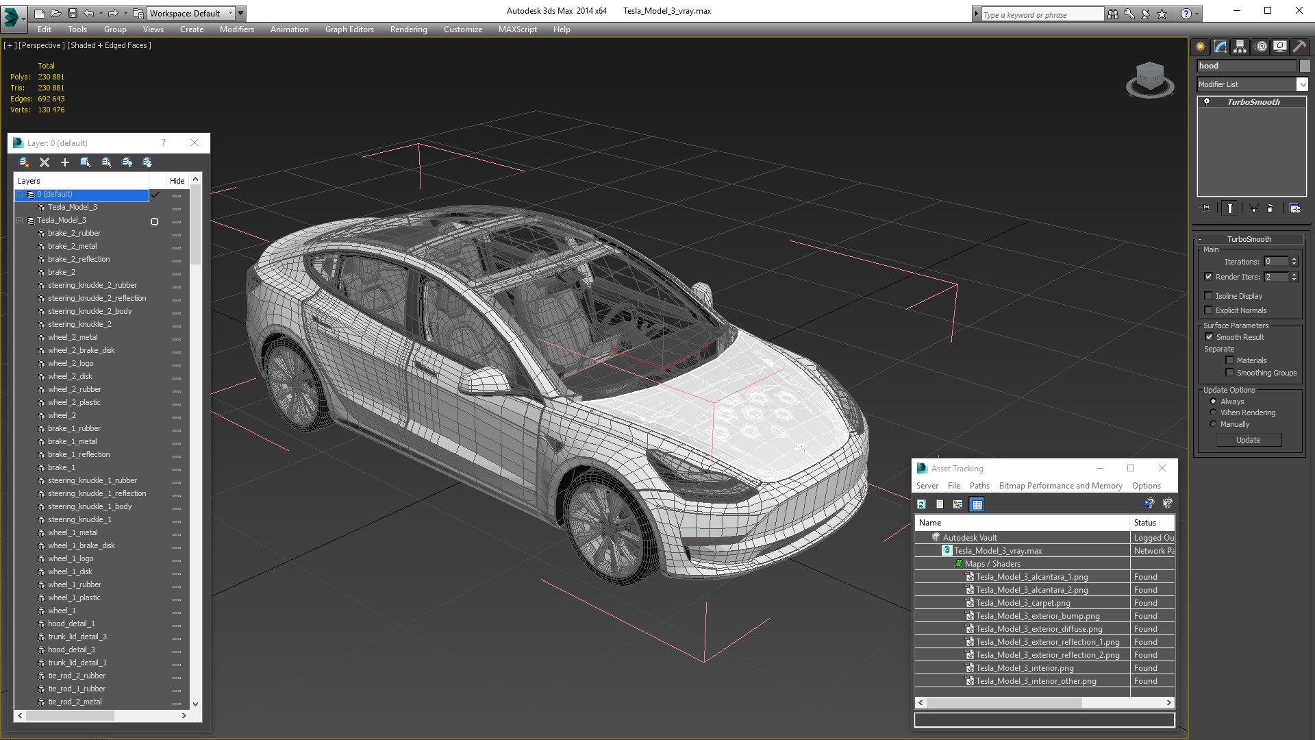 Tesla 3 modeled 3D model - TurboSquid 1214116