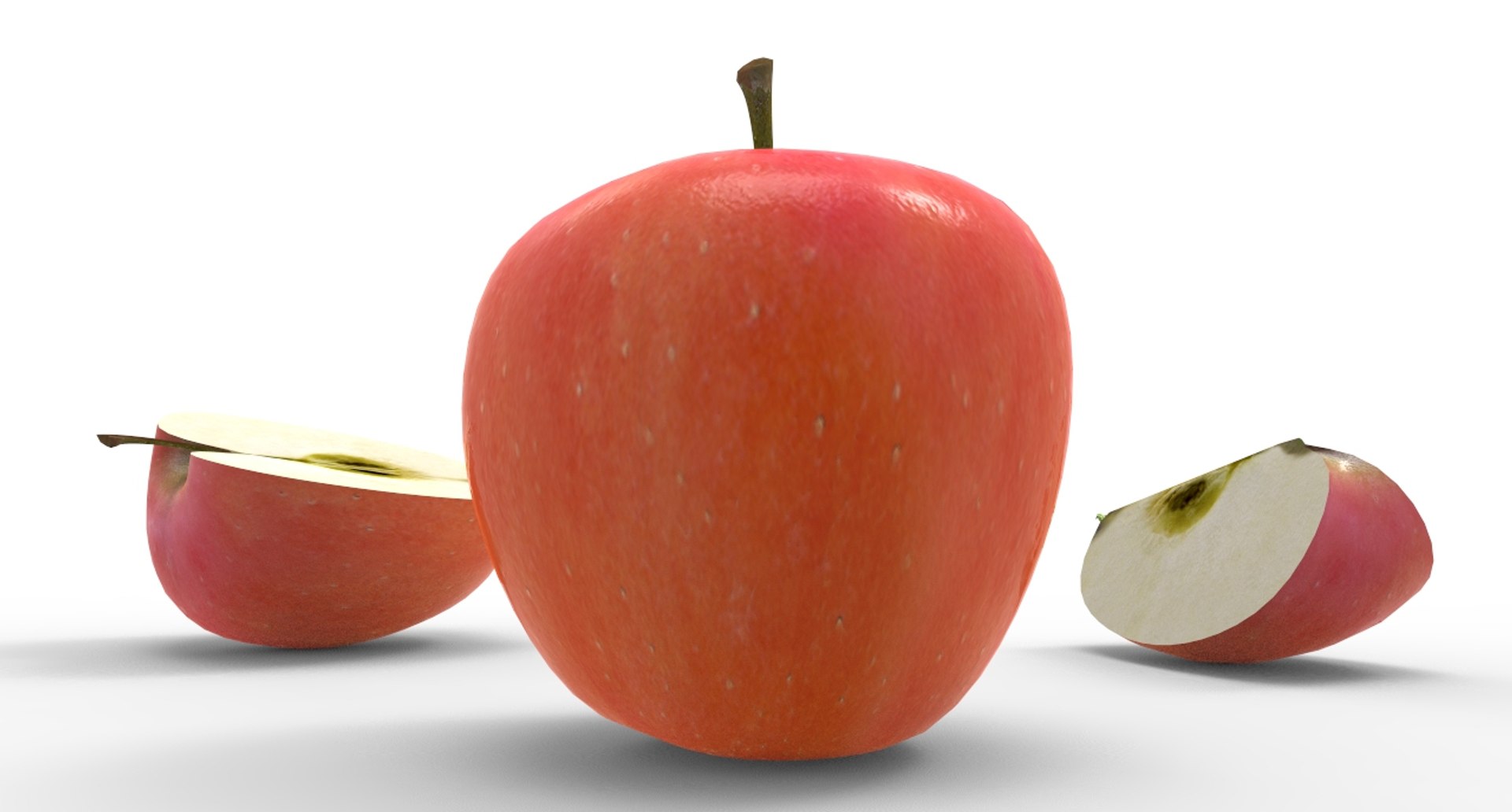 3D Model Apple Fruit Food - TurboSquid 1538141