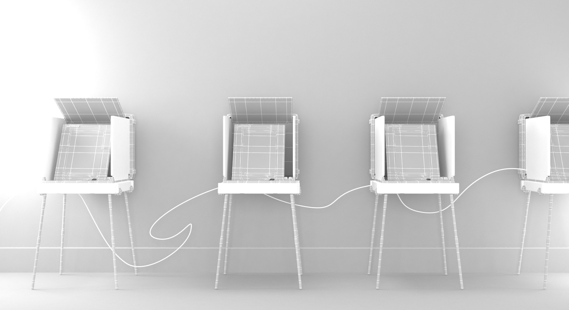 3D Voting Polling Station Model - TurboSquid 1615137