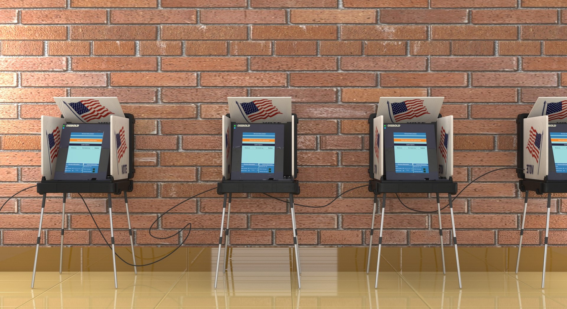 3D Voting Polling Station Model - TurboSquid 1615137