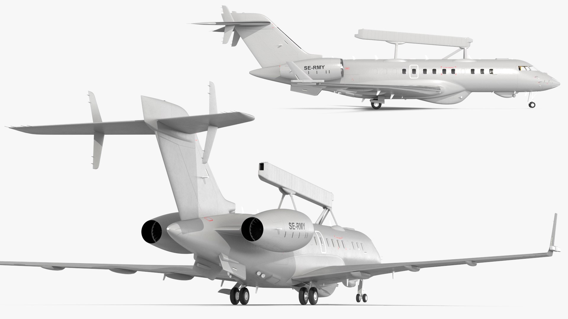 SAAB GlobalEye AEW Aircraft SE-RMY 3D Model - TurboSquid 2358459
