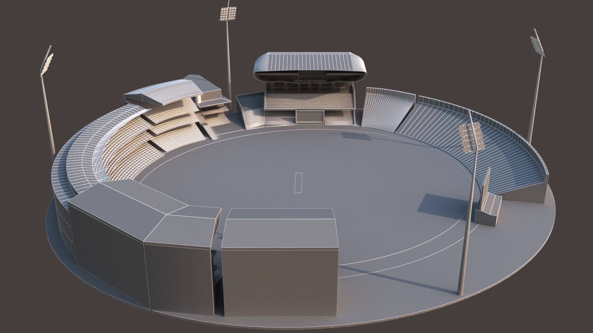 Kensington Oval Stadium 3D Model - TurboSquid 1775409