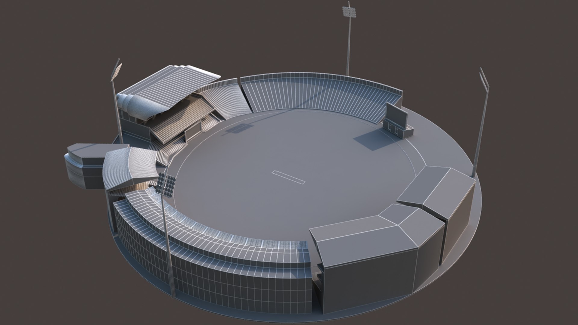 Kensington Oval Stadium 3D Model - TurboSquid 1775409