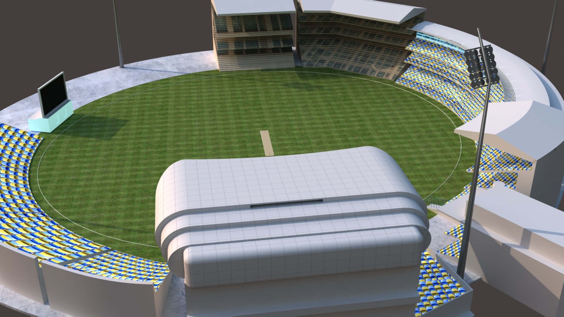 Kensington Oval Stadium 3D Model - TurboSquid 1775409