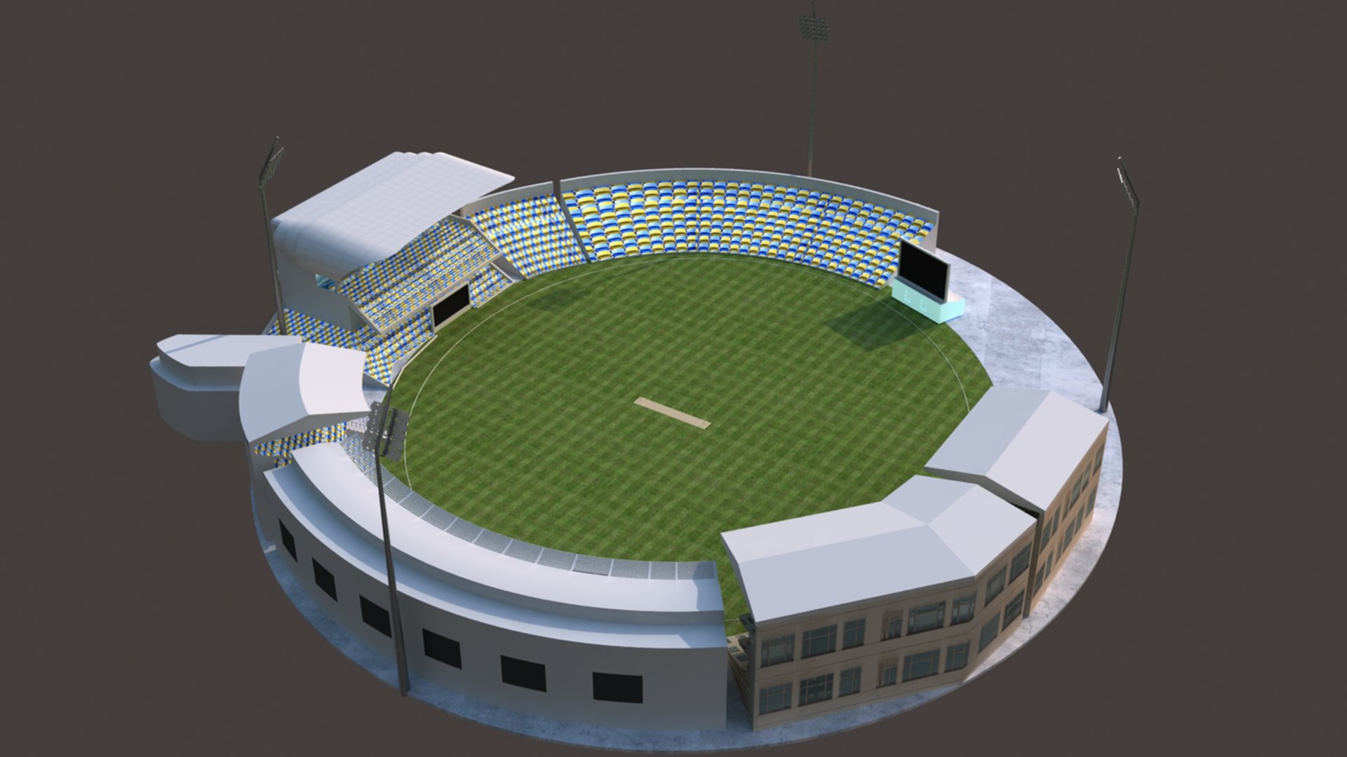 Kensington Oval Stadium 3D Model - TurboSquid 1775409