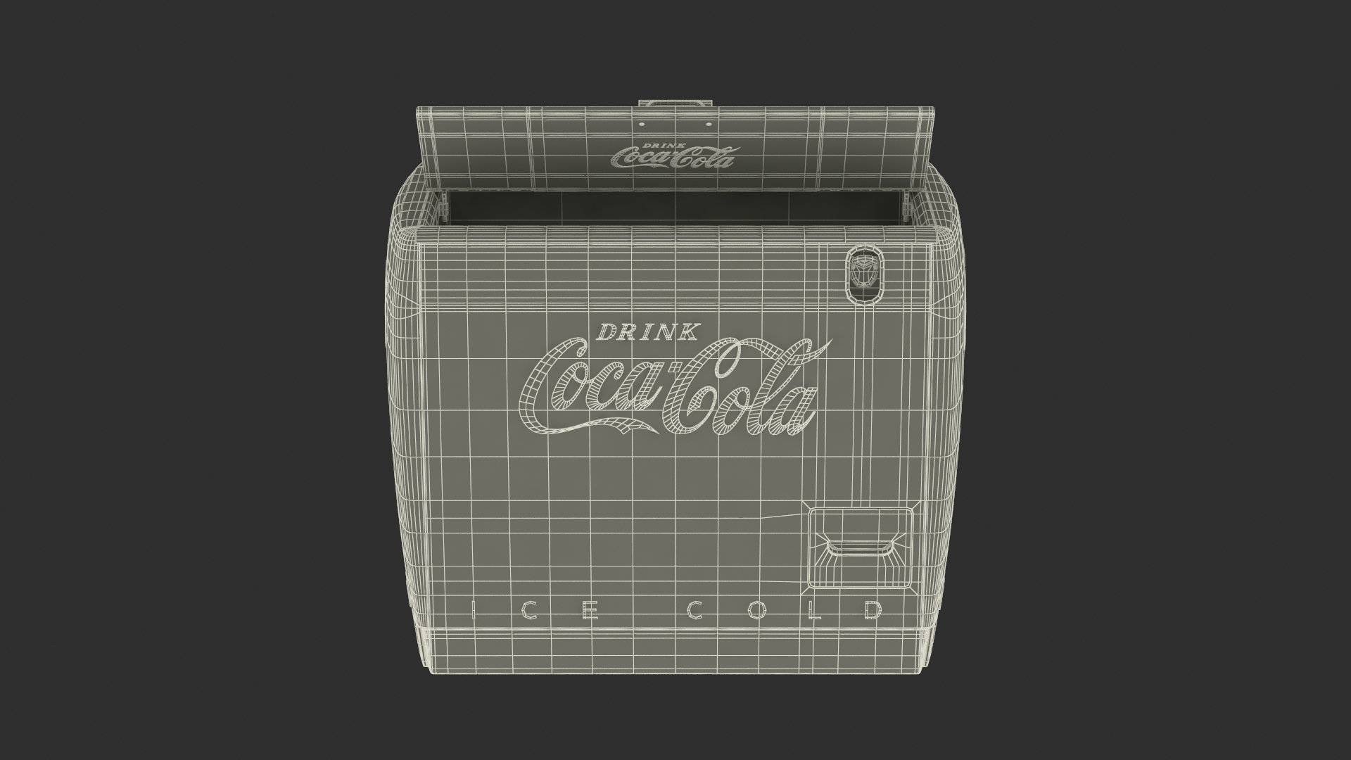 Vintage Cooler With Coca Cola Inside 3D Model - TurboSquid 2248566