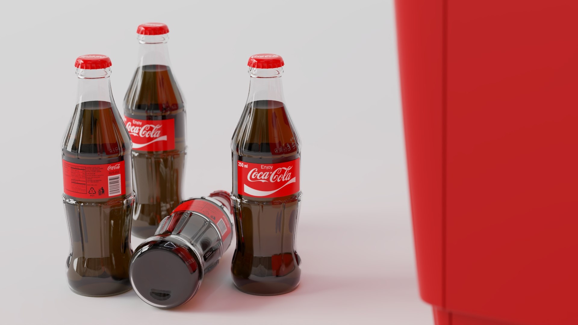 Vintage Cooler With Coca Cola Inside 3D Model - TurboSquid 2248566