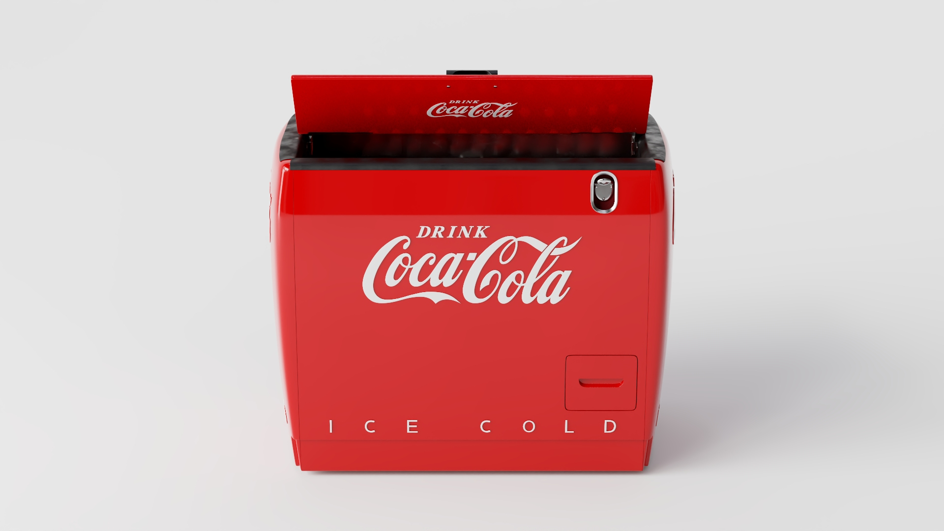 Vintage Cooler With Coca Cola Inside 3D Model - TurboSquid 2248566