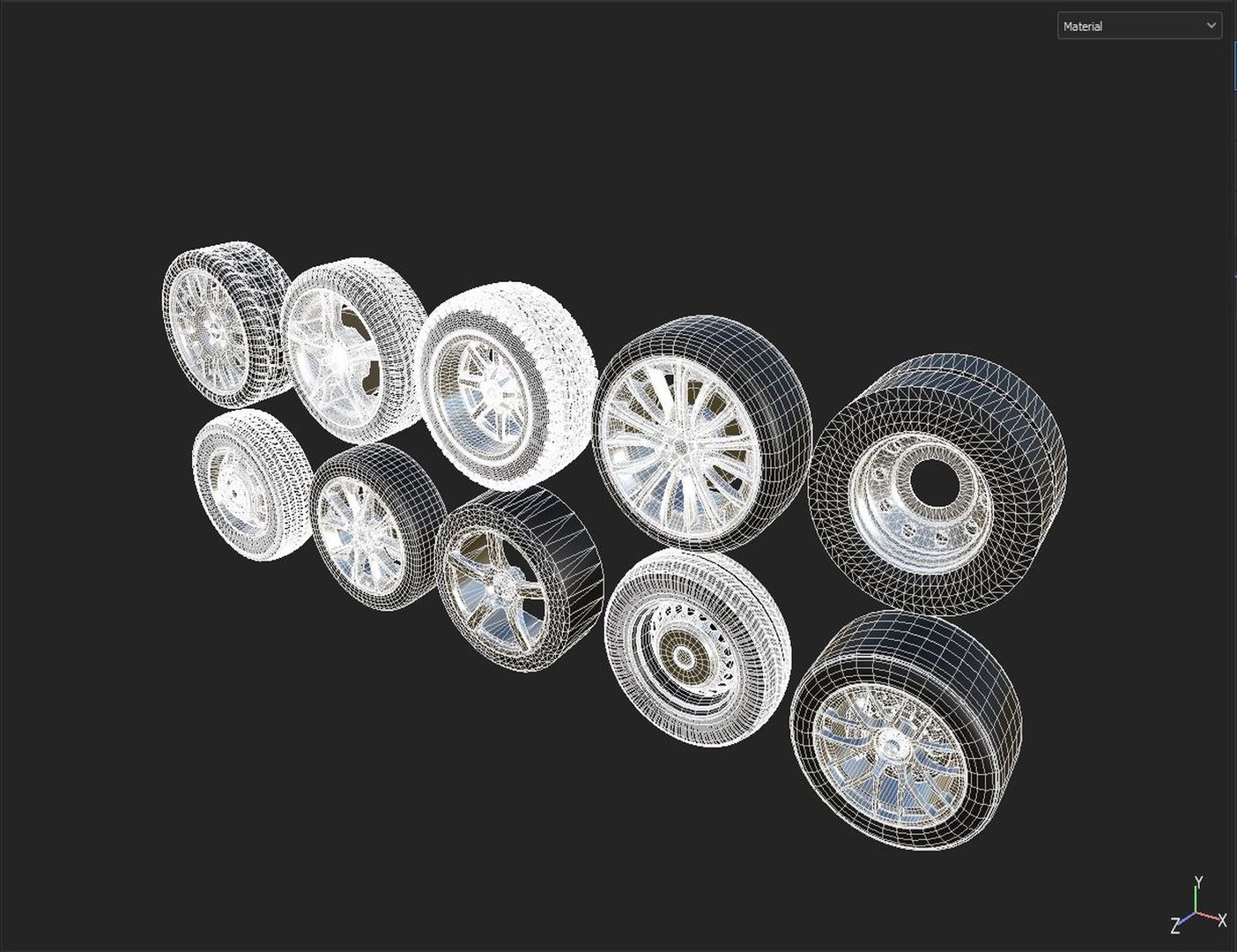 3D Model Wheel Set - TurboSquid 2060981