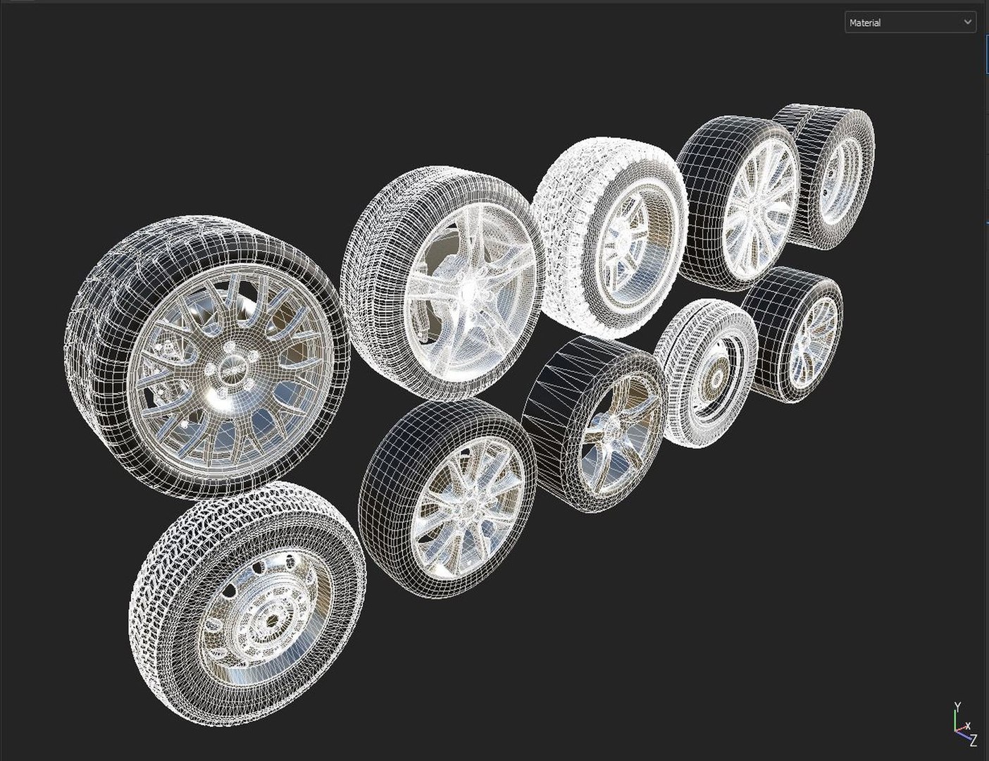 3D Model Wheel Set - TurboSquid 2060981
