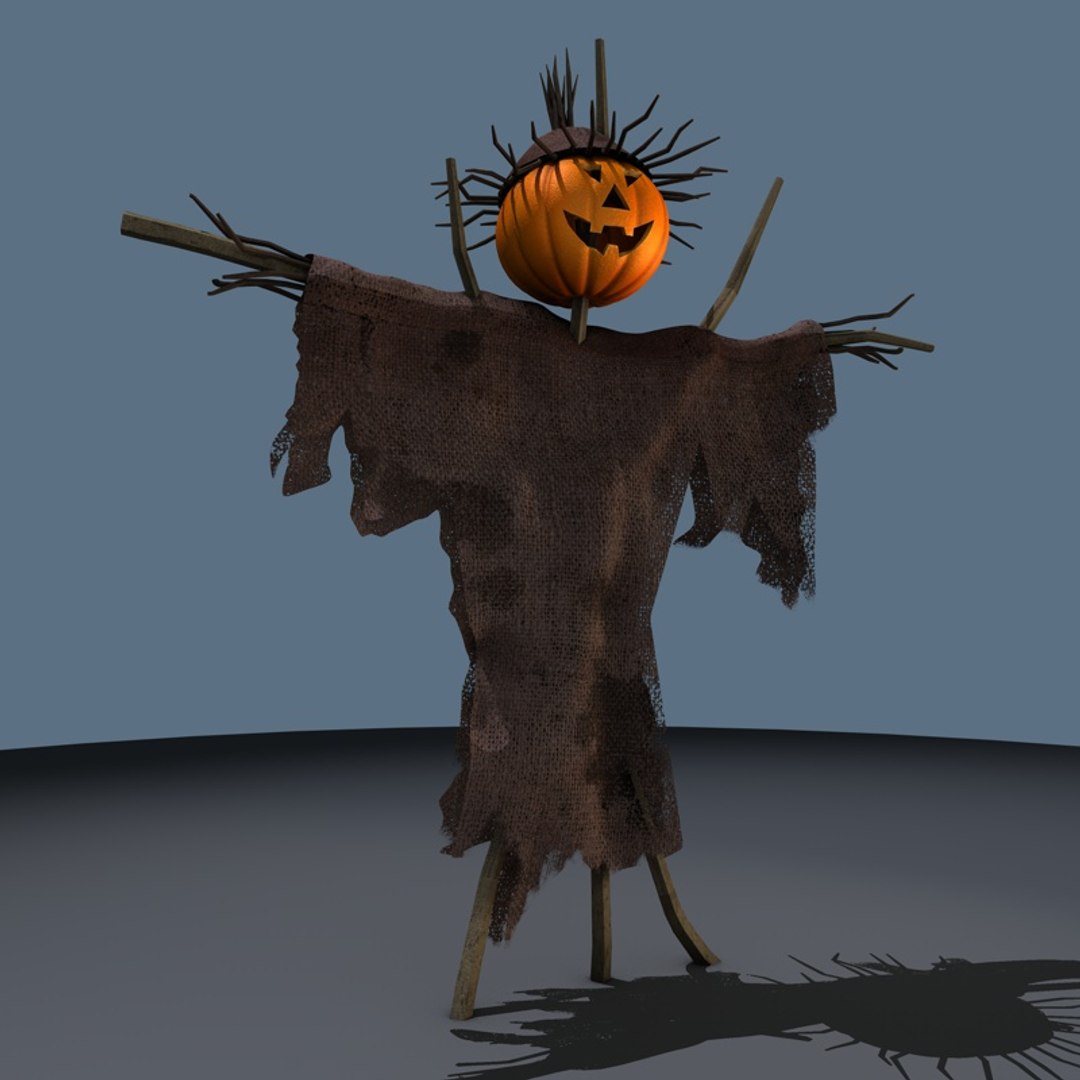 3d Scarecrow Jack O Model