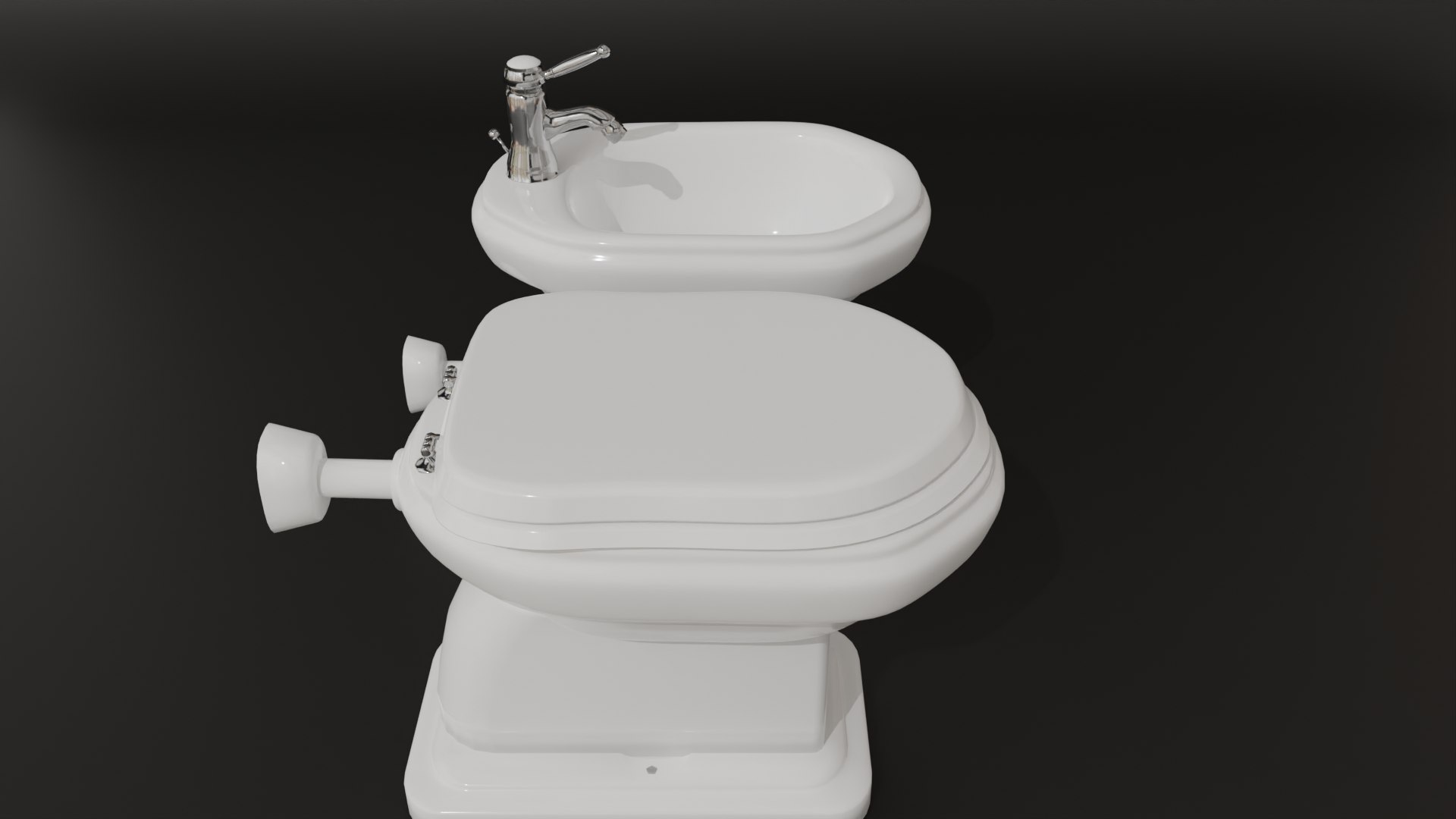 Bathroom Decor Set Elegant Sink And Toilet 3D Model - TurboSquid 2086778