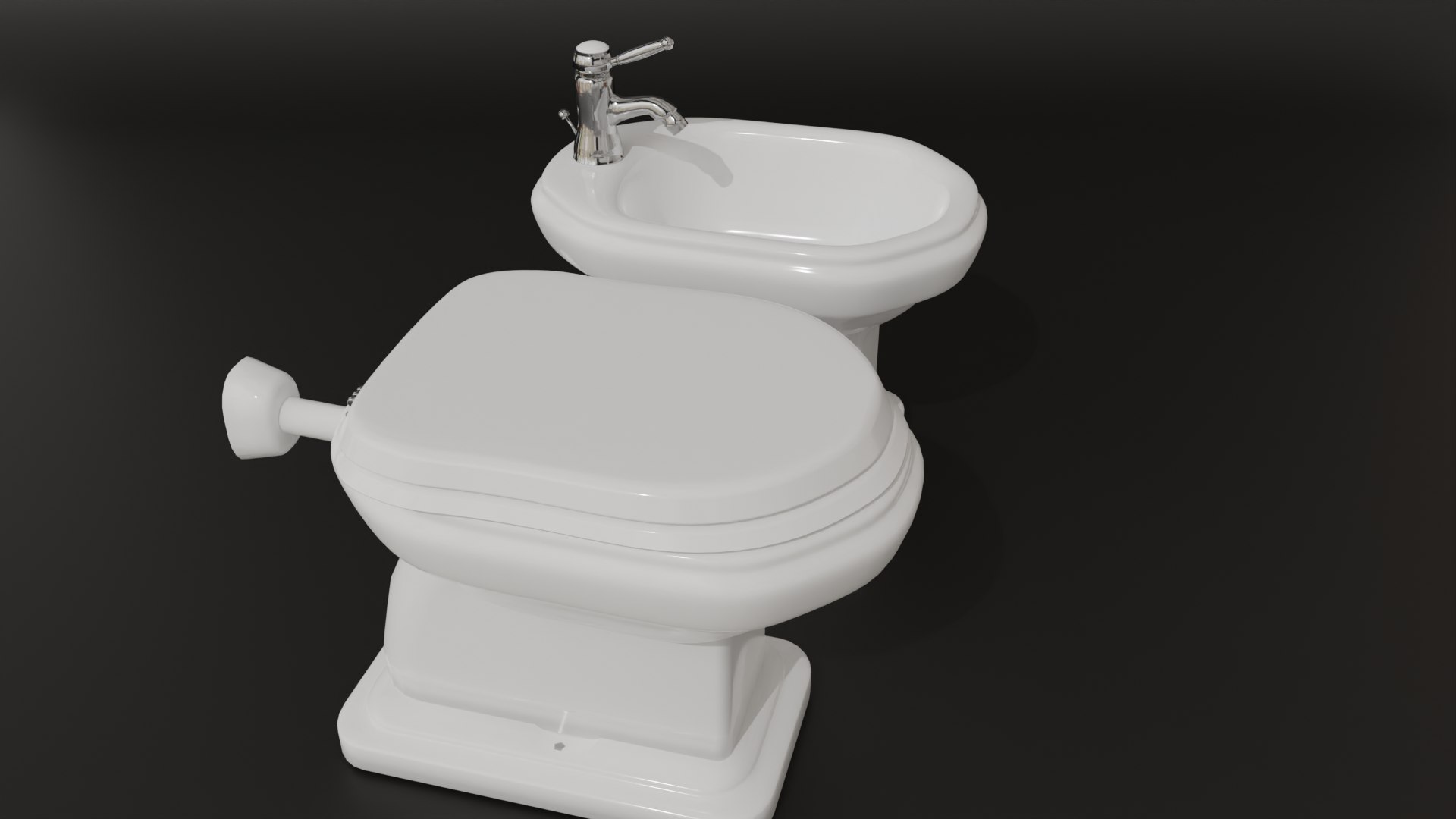 Bathroom Decor Set Elegant Sink And Toilet 3D Model - TurboSquid 2086778