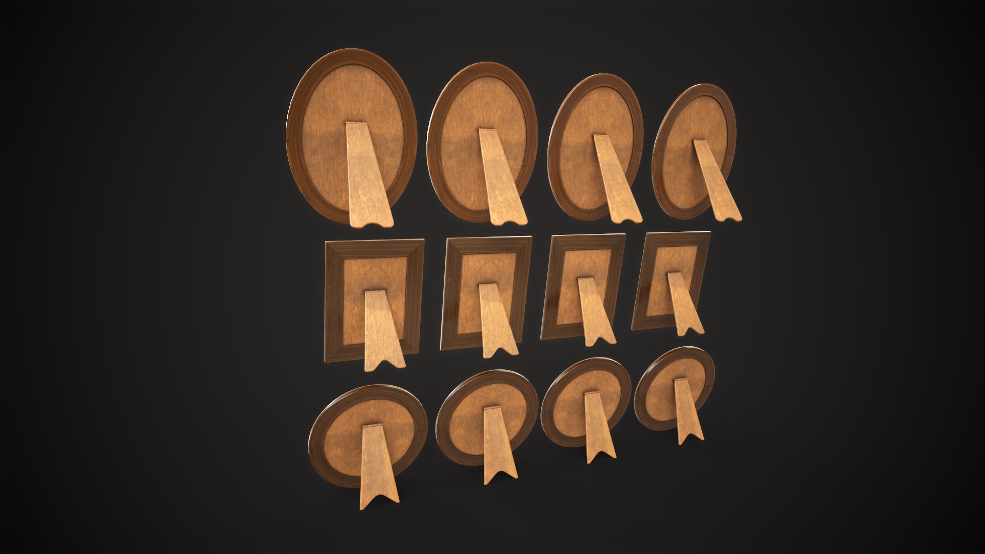 Vintage Photo Frames And Paintings 3D Model - TurboSquid 2040910