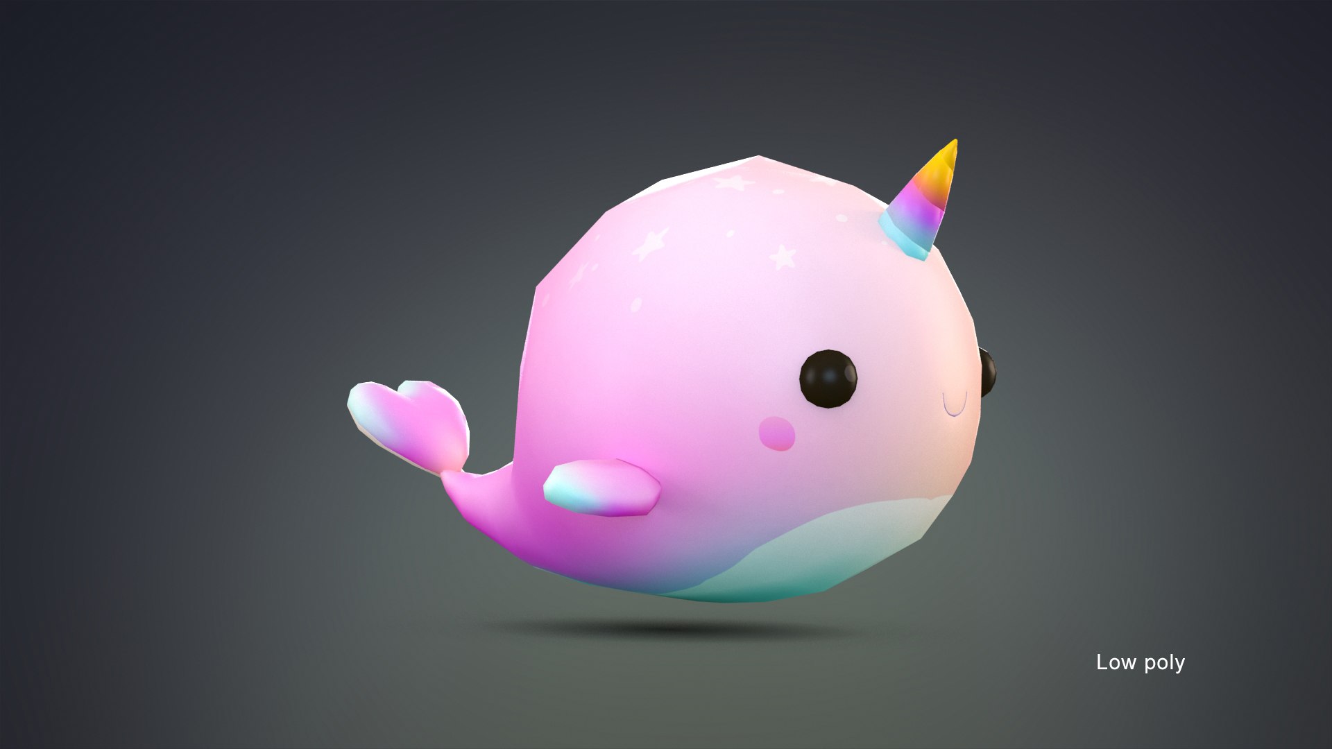 3D cute cartoon narval - TurboSquid 1508777