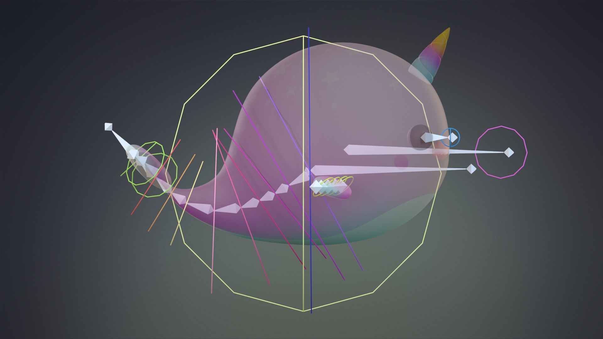 3D cute cartoon narval - TurboSquid 1508777