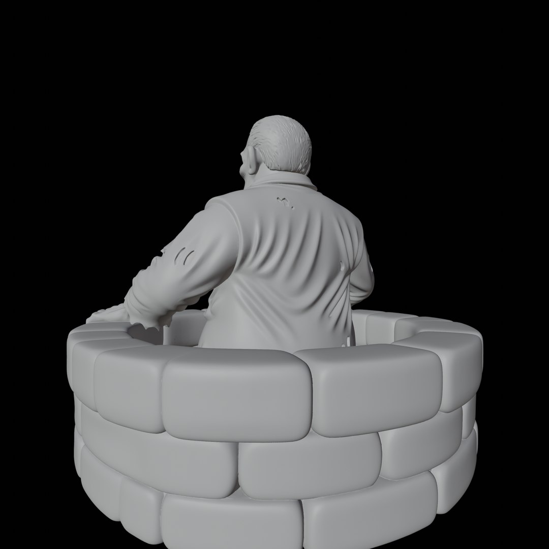 3D Zombie In Well 3D Print Model Tabletop Miniature Model - TurboSquid ...