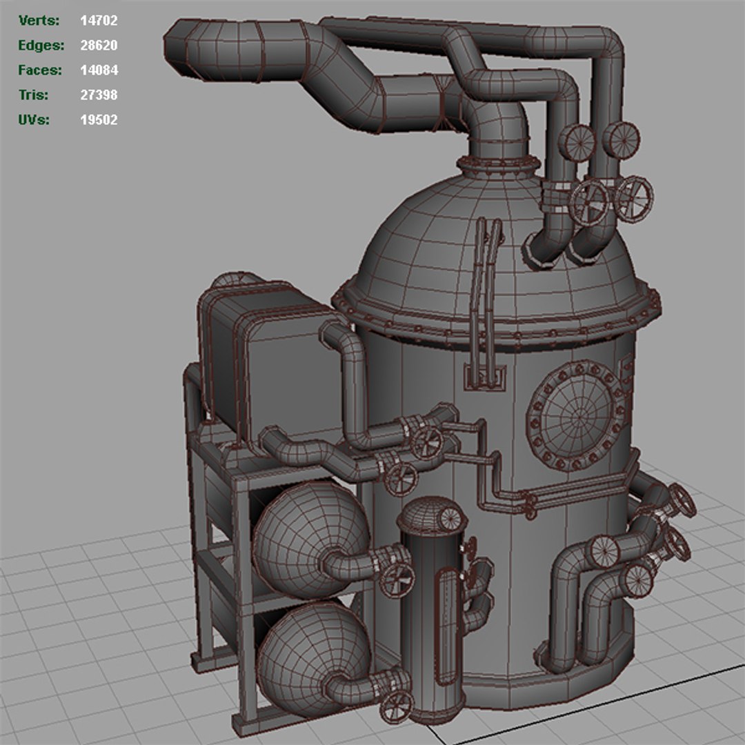 Dirty Rusty Boilerstation 3d Model