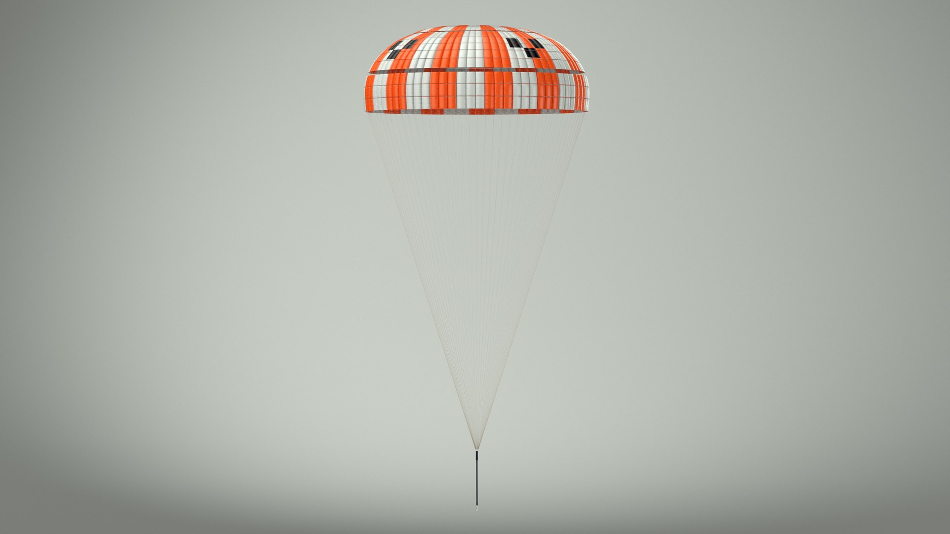 3D Model Capsule Single Parachute Orange - TurboSquid 2239306