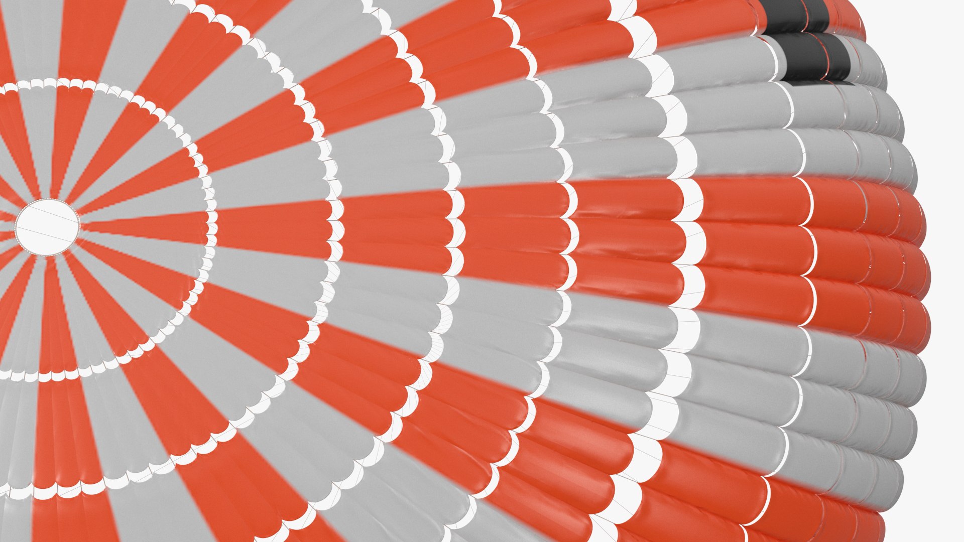 3D Model Capsule Single Parachute Orange - TurboSquid 2239306