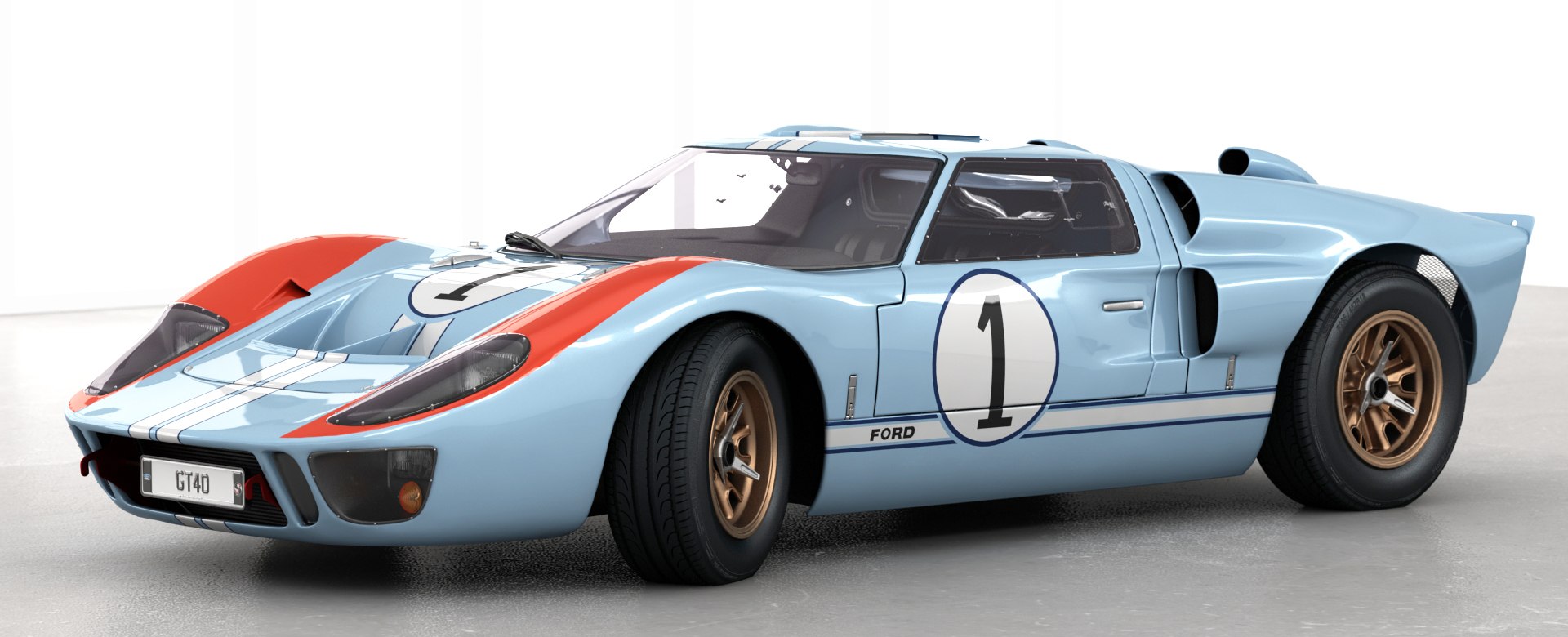 Realistic Gt40 1963 Opening 3D - TurboSquid 1588361