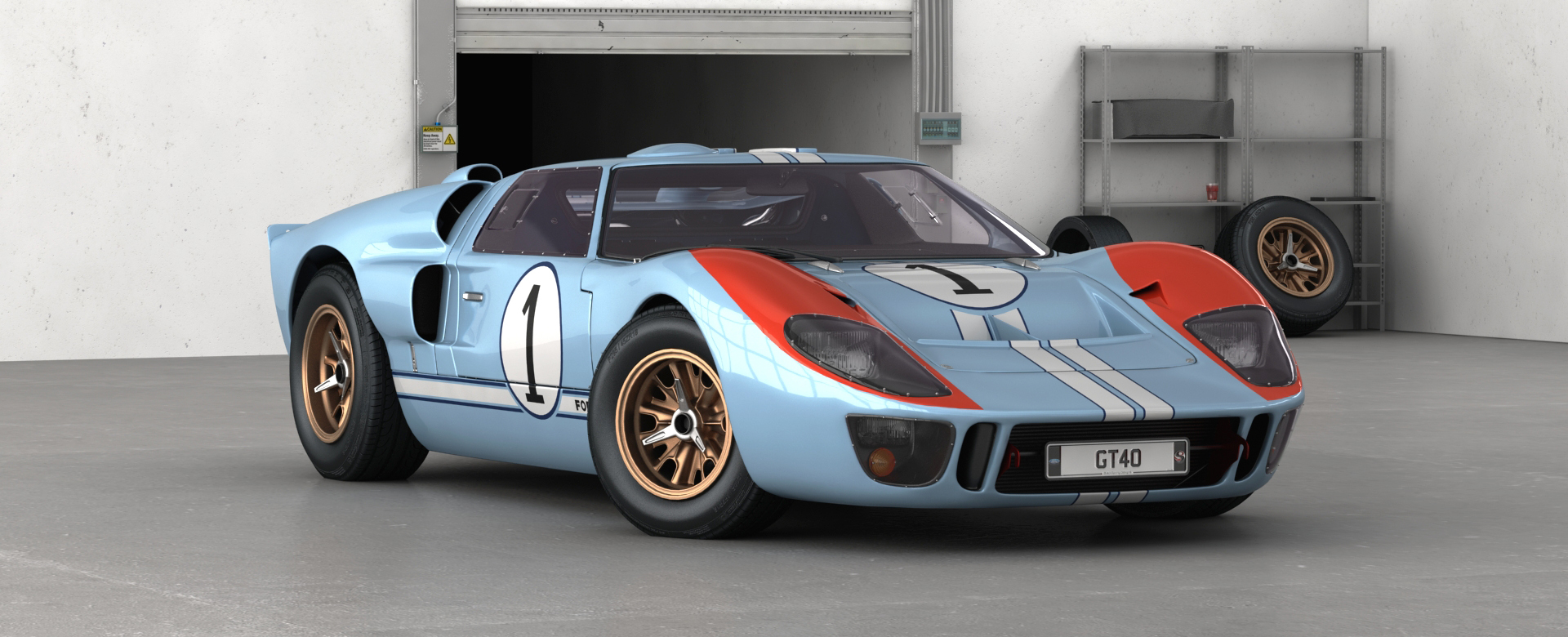 Realistic Gt40 1963 Opening 3D - TurboSquid 1588361