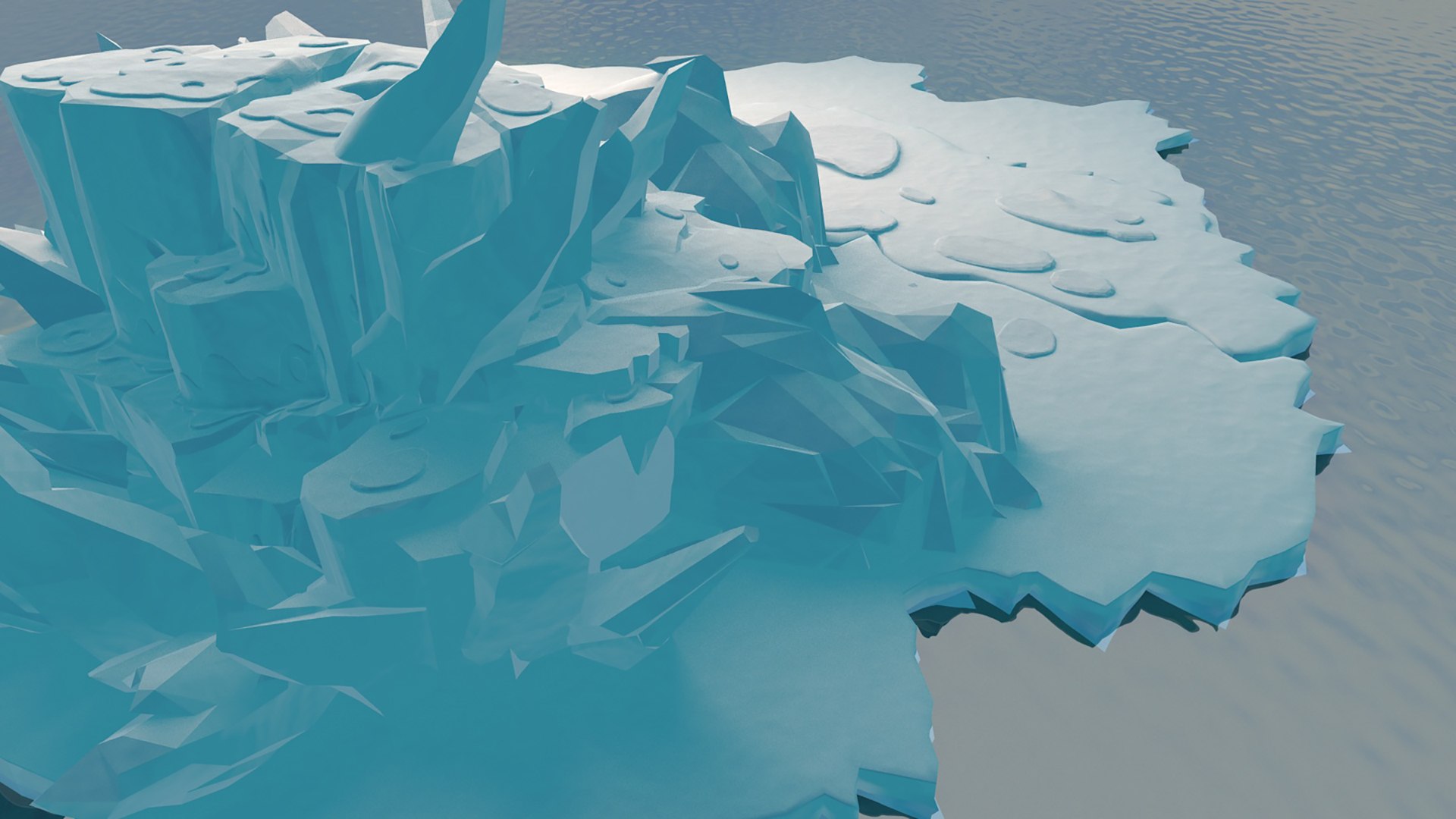 3D Beautiful Cartoon Iceberg Model - TurboSquid 1863071