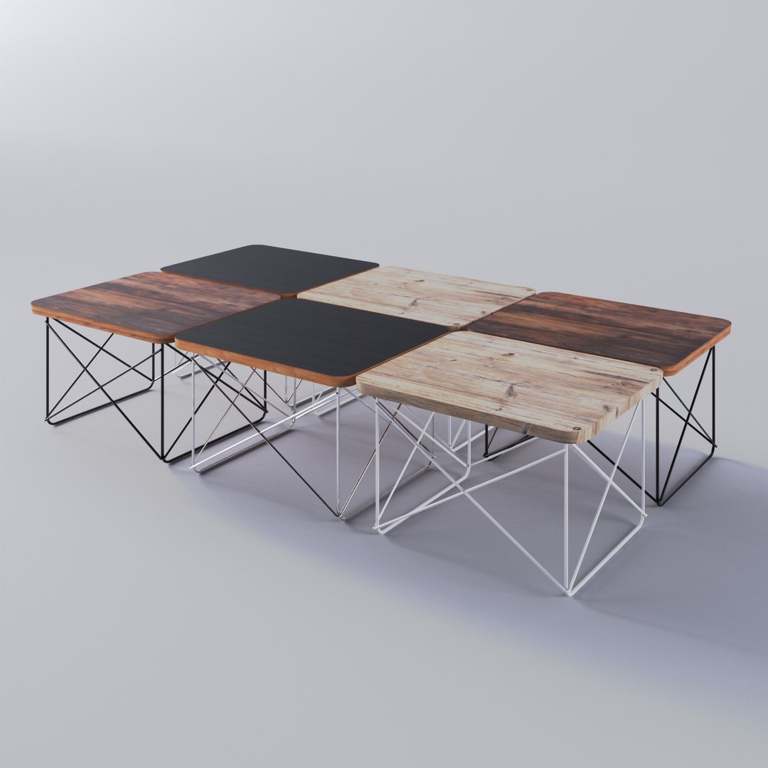 3d eames wire-base table