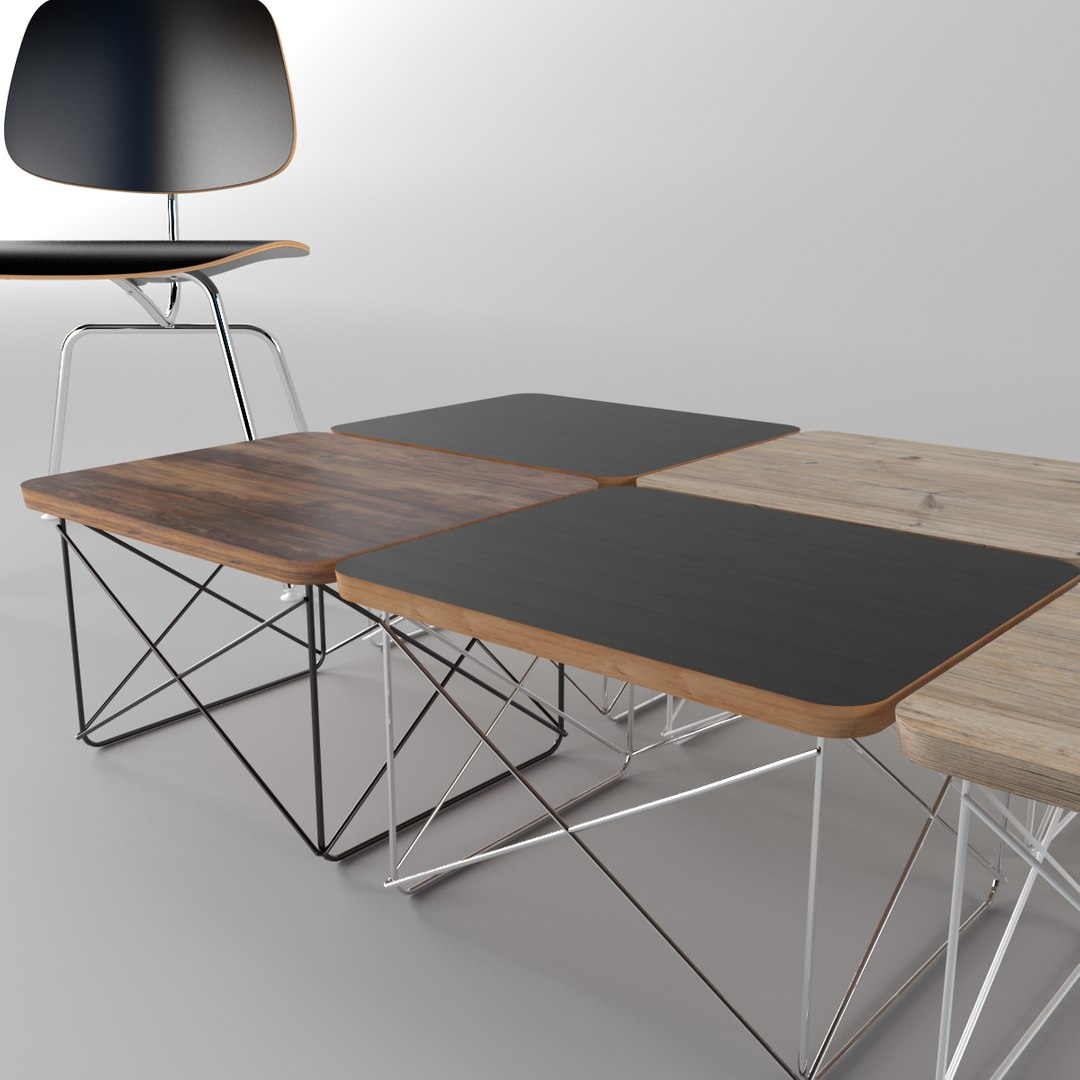 3d eames wire-base table