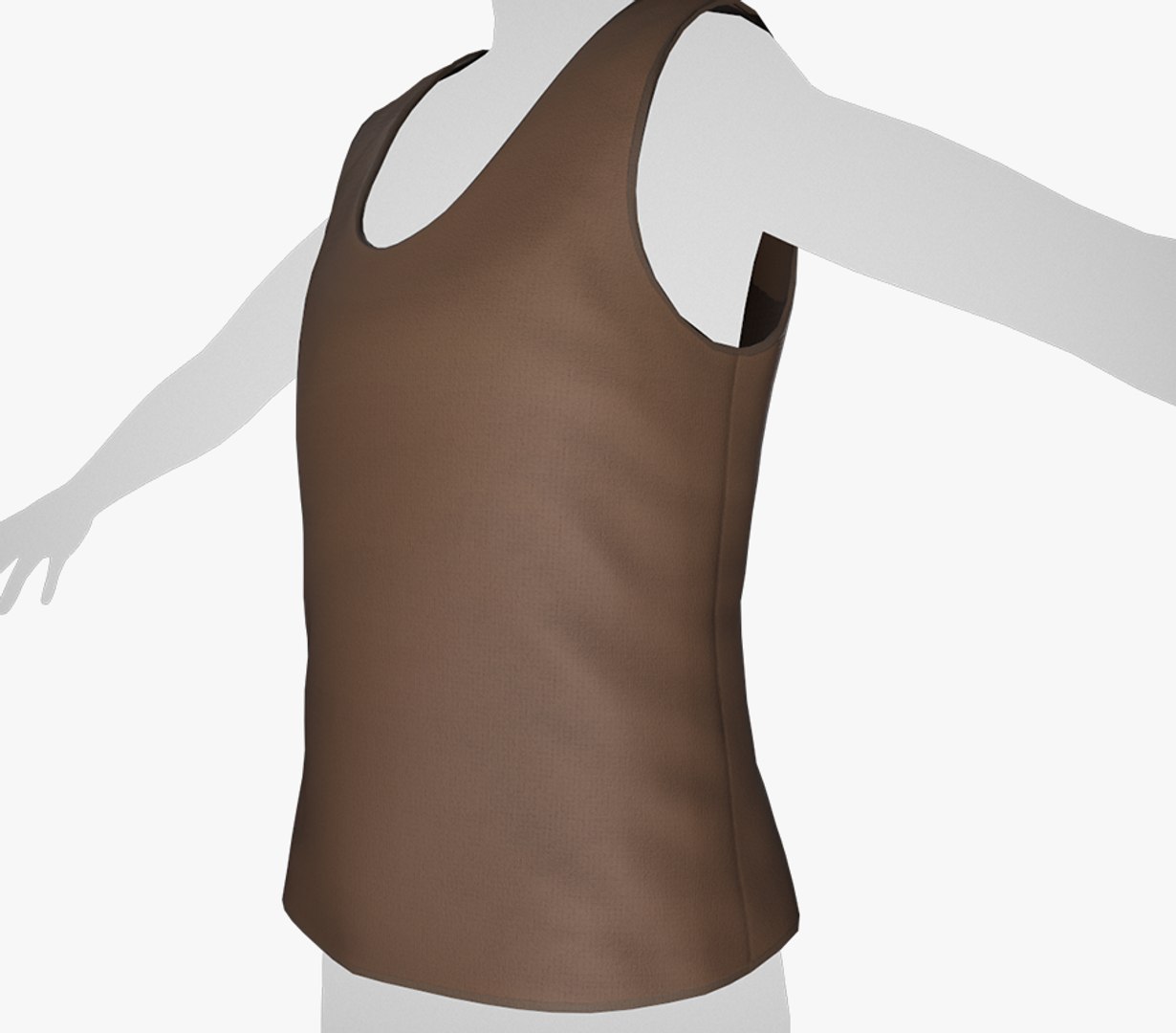 3D Brown Tank Top model - TurboSquid 1986934