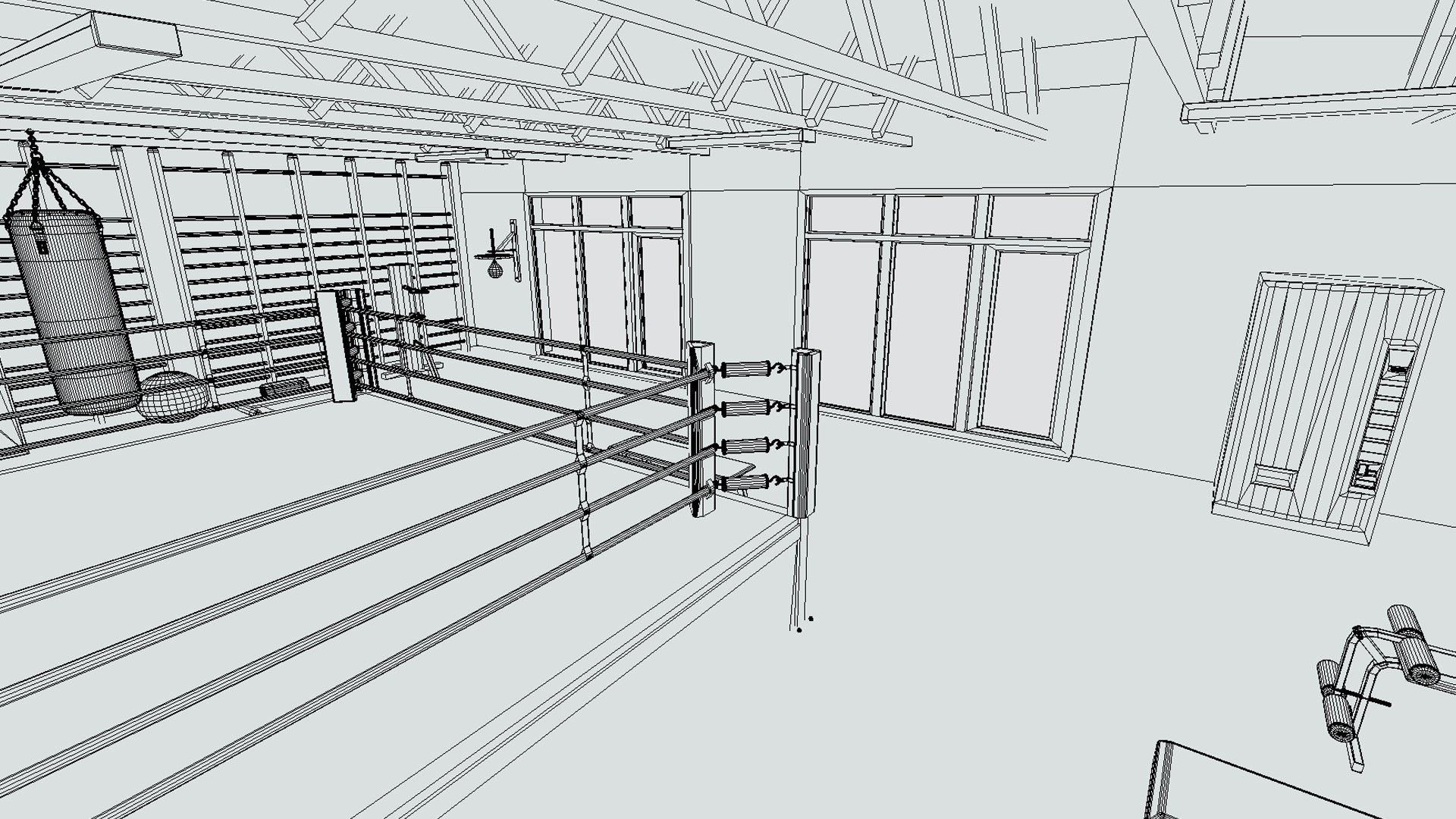 3D Boxing Gym - TurboSquid 2125591