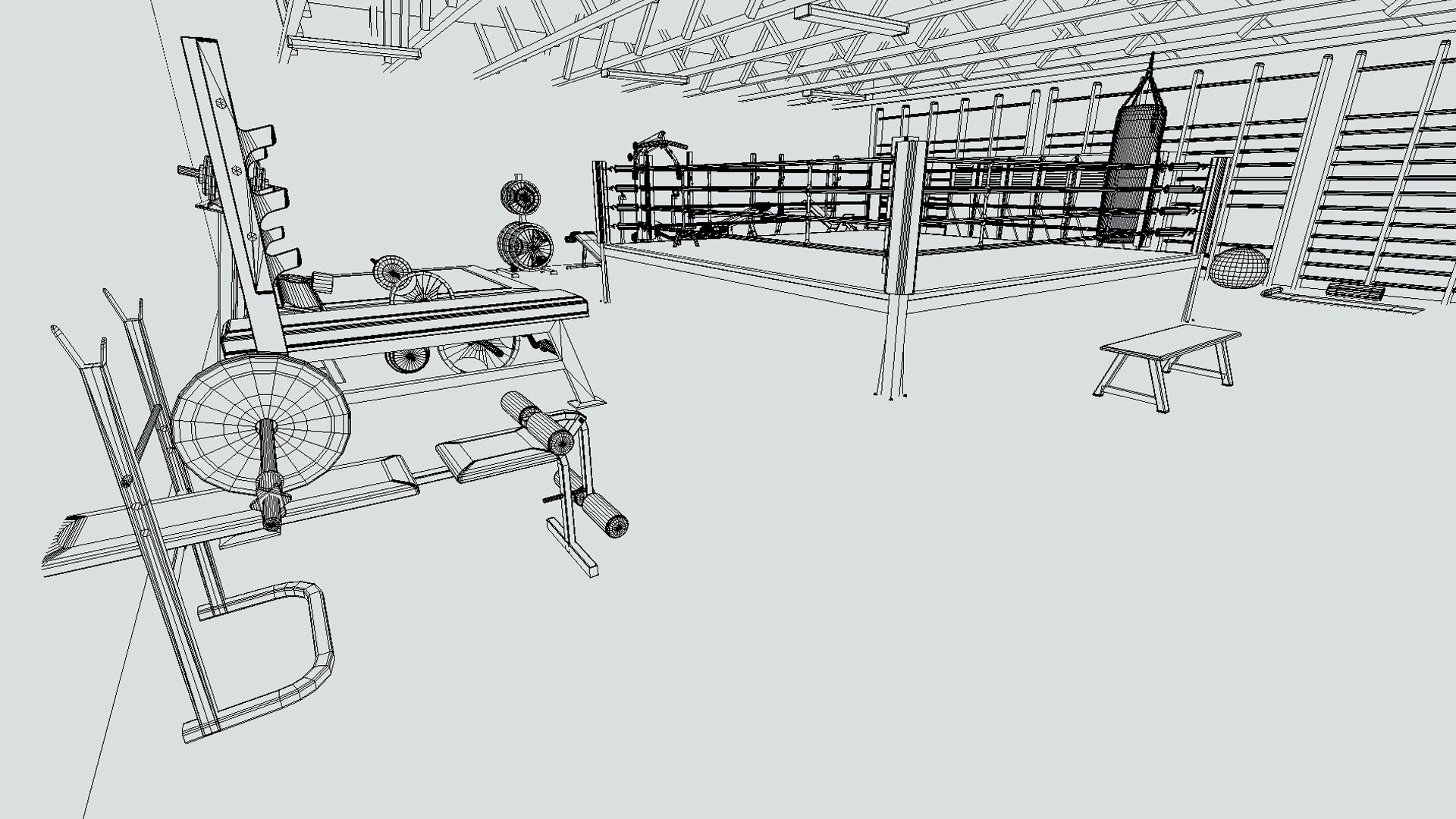 3D Boxing Gym - TurboSquid 2125591