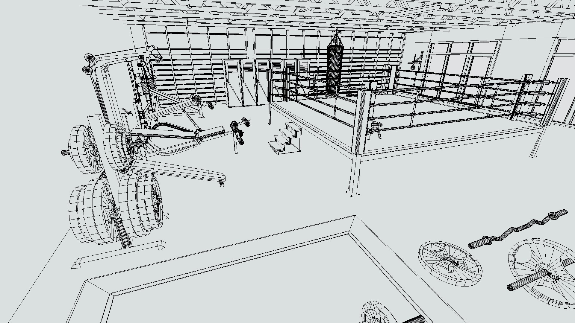 3D Boxing Gym - TurboSquid 2125591