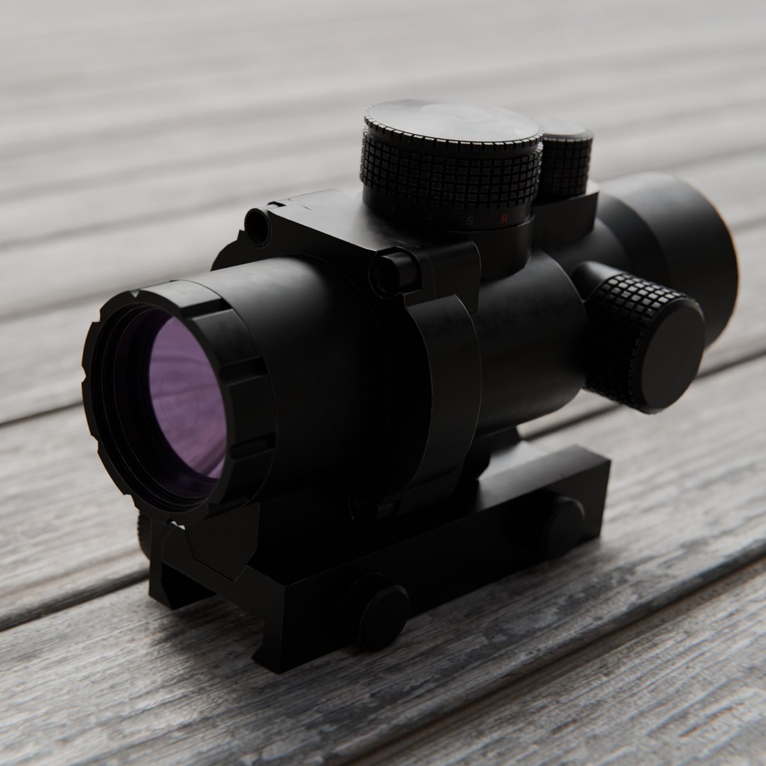 Realistic 2x Scope 3D Model - TurboSquid 2357807