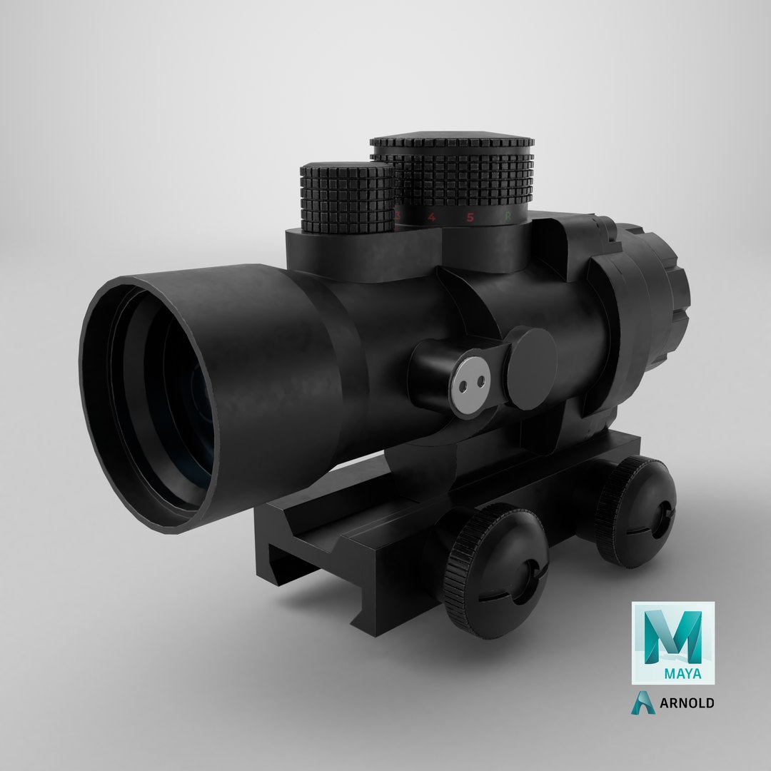 Realistic 2x Scope 3D Model - TurboSquid 2357807