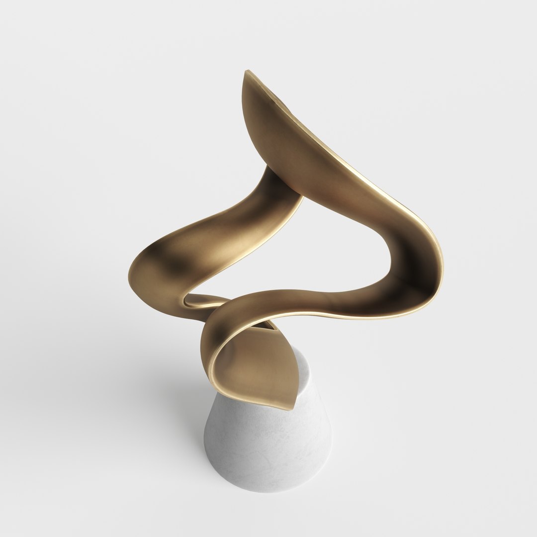 Modern Decorative Abstract Brass Art Sculpture 37 3D Model - TurboSquid ...