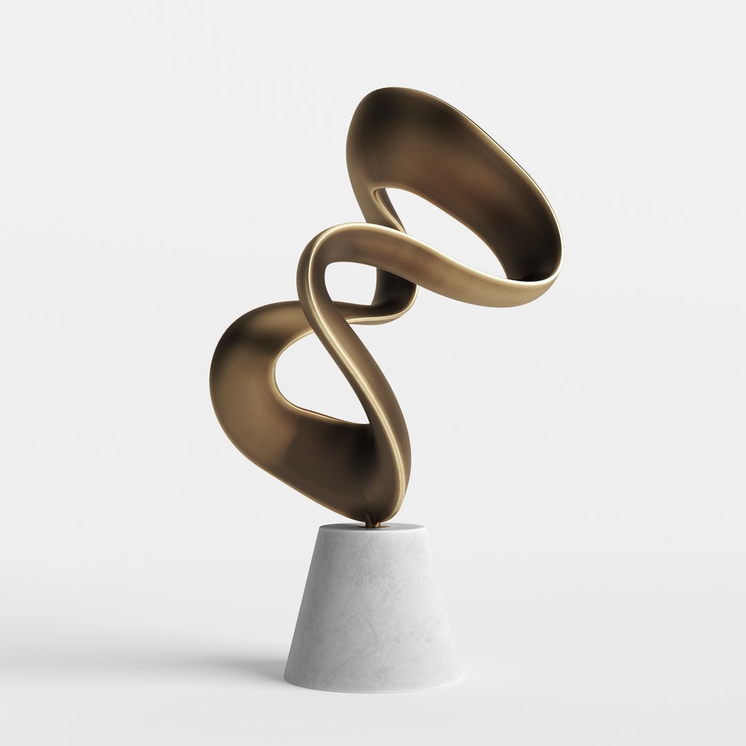 Modern Decorative Abstract Brass Art Sculpture 37 3D Model - TurboSquid ...
