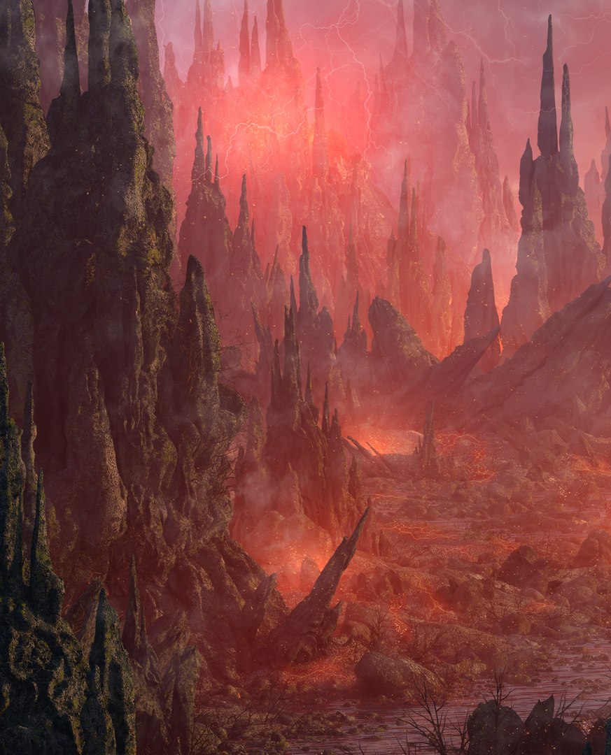 Hell Planet Environment 3D Model - TurboSquid 2061013