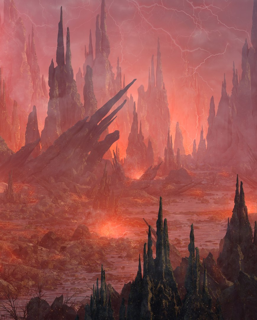 Hell Planet Environment 3D Model - TurboSquid 2061013