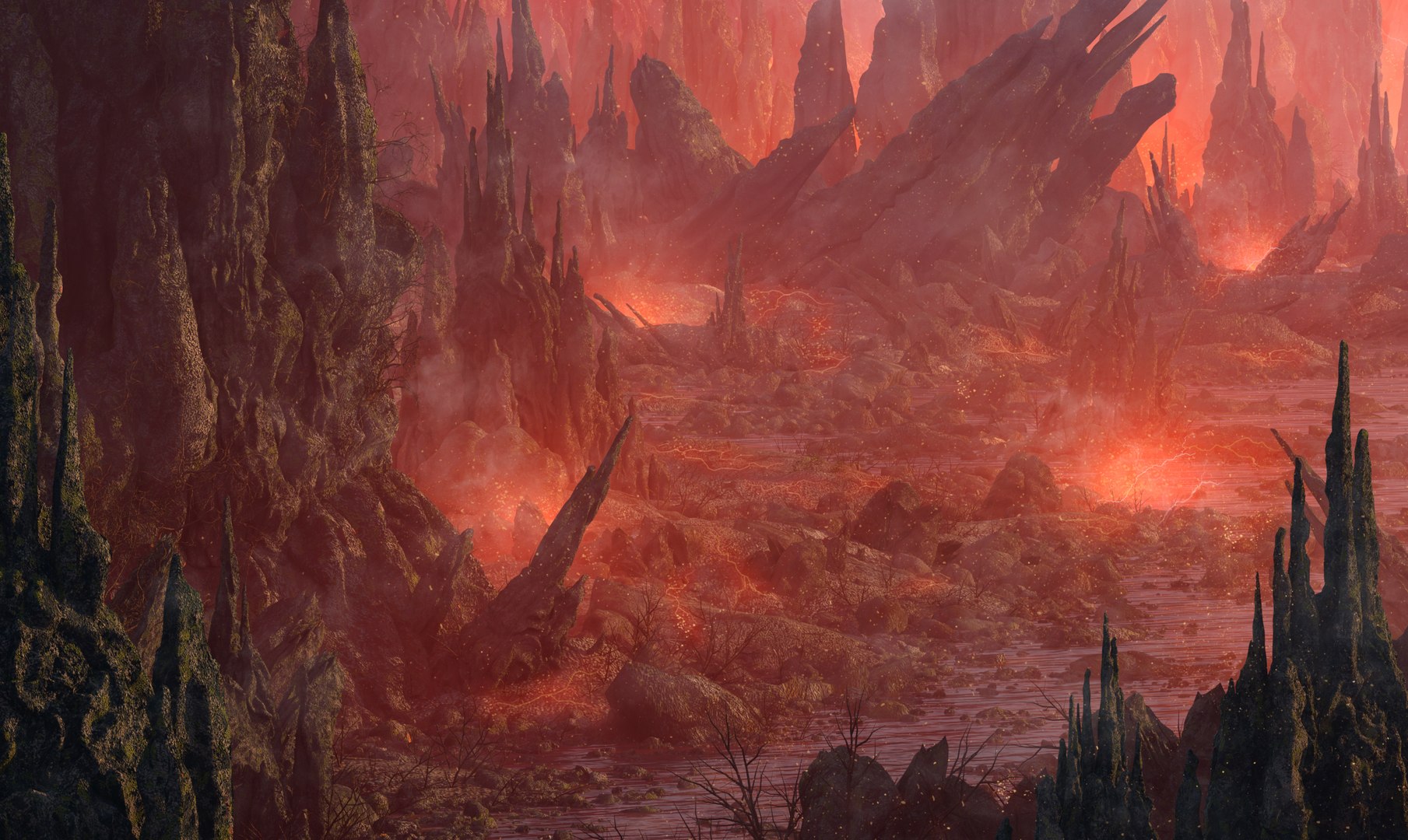 Hell Planet Environment 3D Model - TurboSquid 2061013