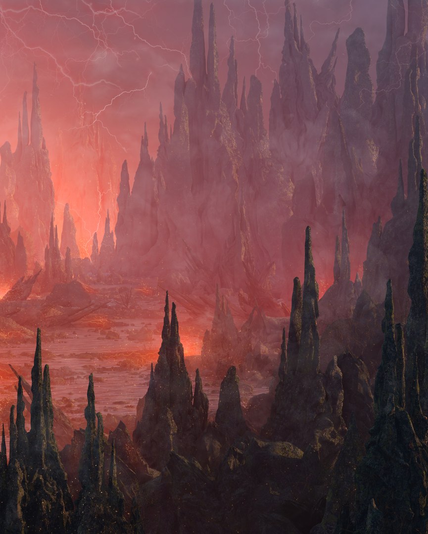 Hell Planet Environment 3D Model - TurboSquid 2061013