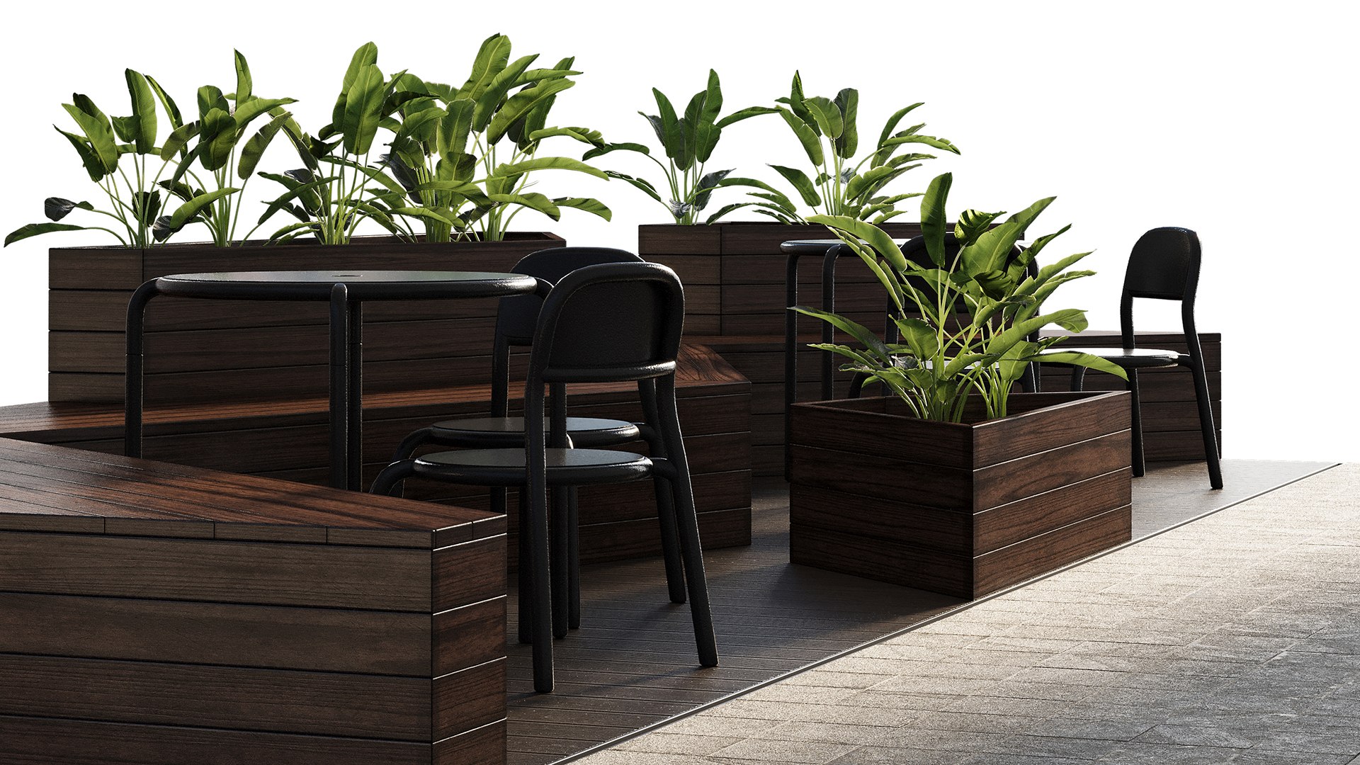 Parklet 1 3D Model - TurboSquid 2253310