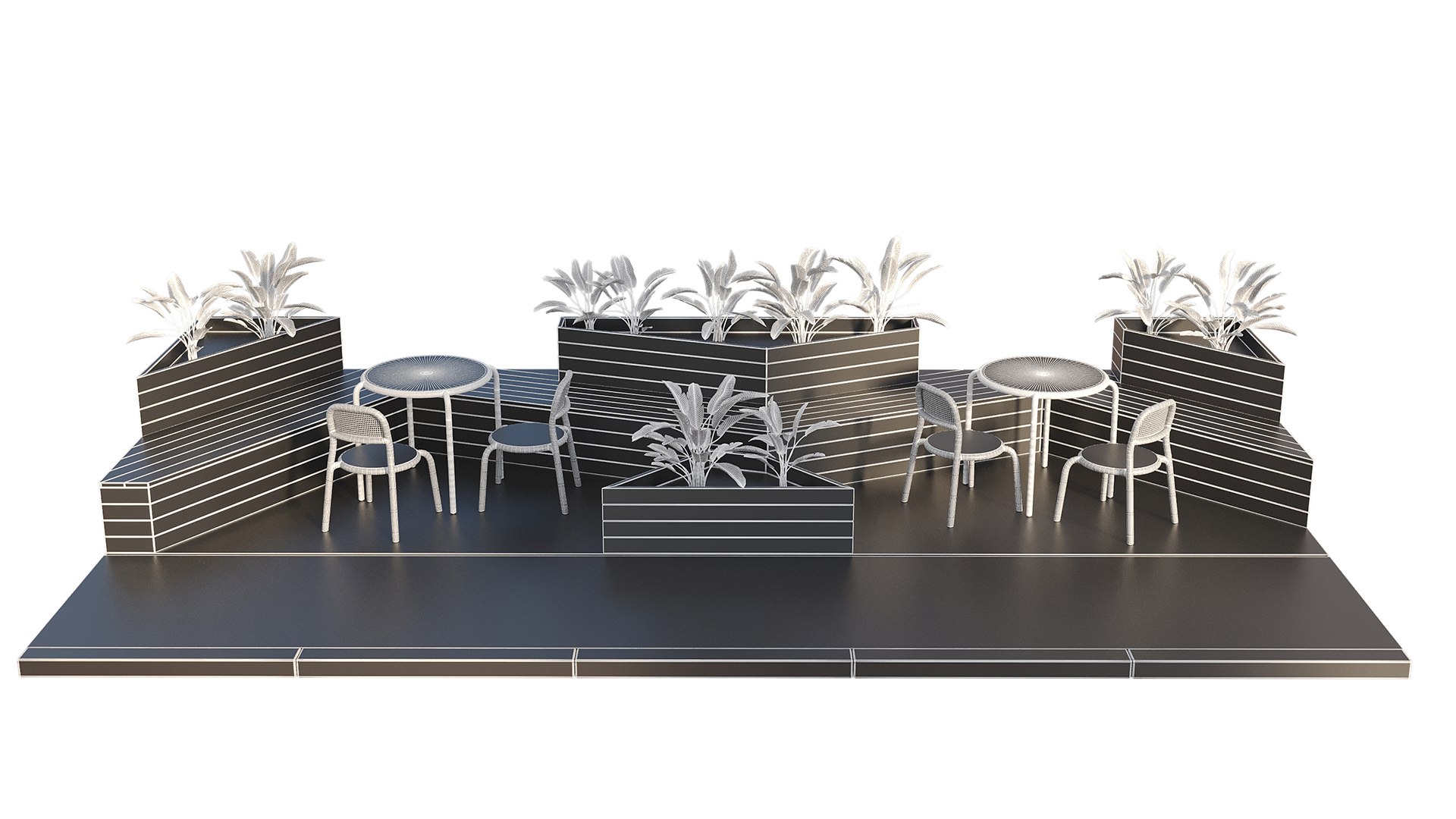 Parklet 1 3D Model - TurboSquid 2253310